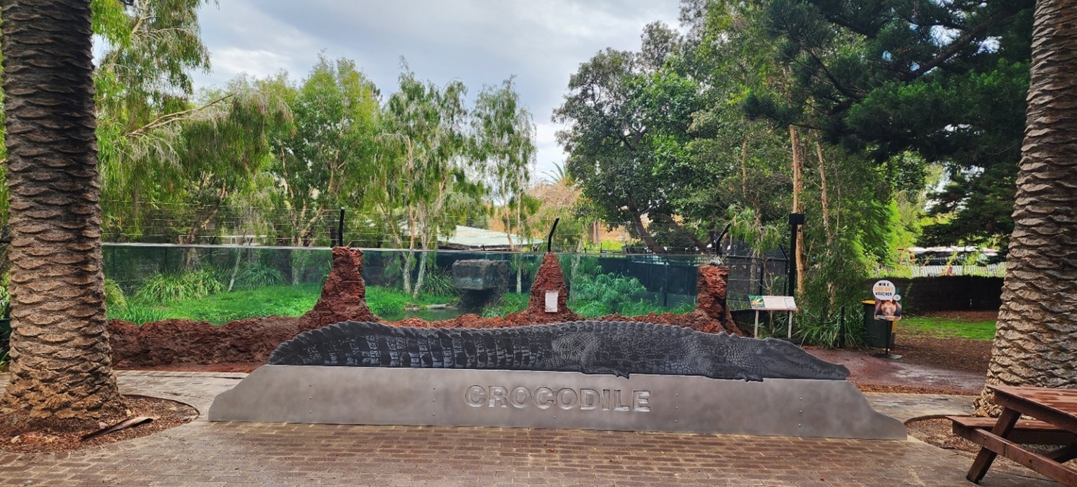 Perth Zoo – Crocodile Artwork Barrier – April 2024 – Artforms